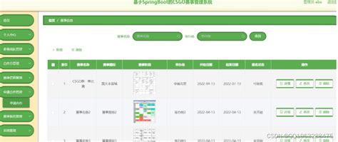 基于vue 游戏比赛赛事管理系统vue3比赛 Csdn博客
