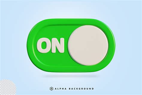 3d Toggle Switch On Button Icon Graphic By Crop3dbusiness · Creative