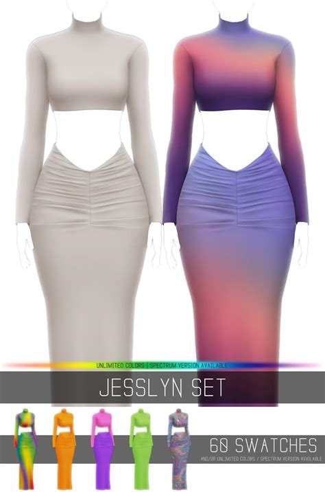 Jesslyn Set Simpliciaty Sims 4 Dresses Sims 4 Mods Clothes Sims Hair