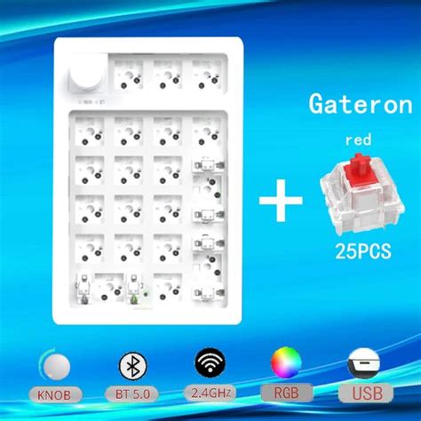 Feker Jjk21 3โหมดแป้นพิมพ์สวิตช์3pin Gateron แป้นพิมพ์ตัวเลข Usb