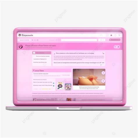 Pink Cute Browser Window Cute Browser Ui Browser Website Web Png