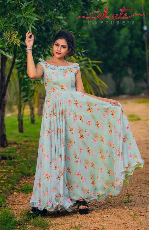 Floral Design Long Frock Artofit
