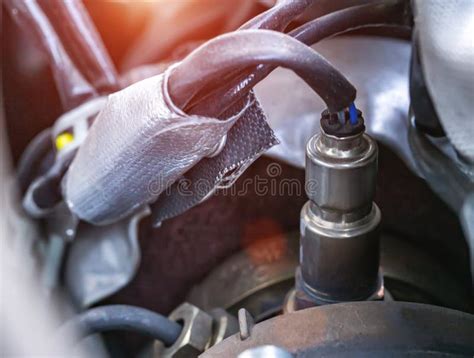 Automotive Sensor Lambda Probe In A Diesel Engine Measuring Oxygen