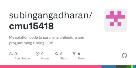 GitHub Subingangadharan Cmu15418 My Solution Code To Parallel