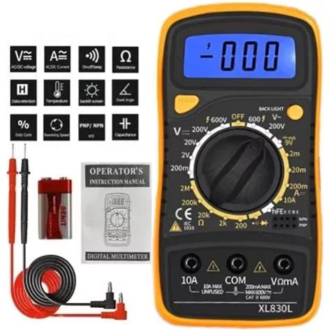 Multimetro Portátil Professional Digital Lcd Acdc Voltimetro Mercadolibre
