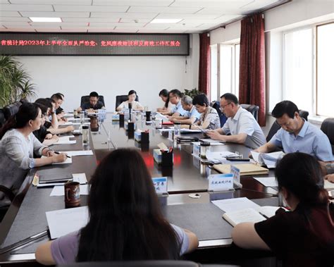 省统计局党组召开上半年全面从严治党、党风廉政建设和反腐败工作汇报会党建责任意识形态
