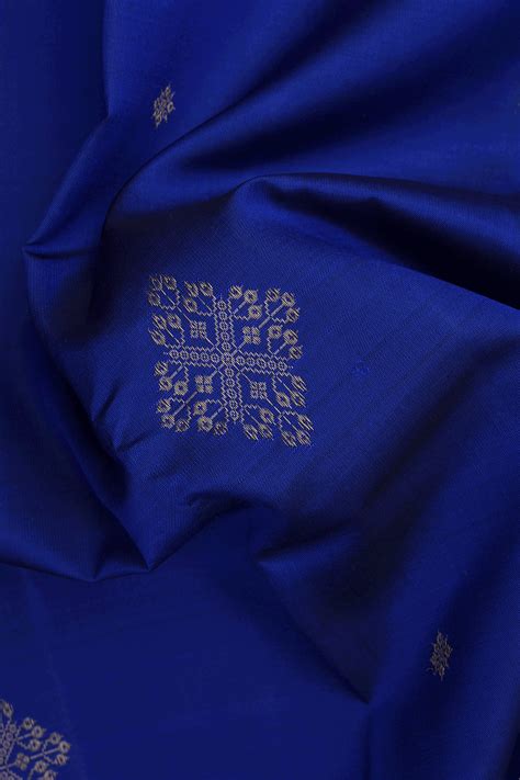 Zari Motifs Royal Blue Kanchipuram Silk Saree Sundari Silks