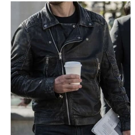 American Assassin Taylor Kitsch Ghost Leather Jacket Red Leather