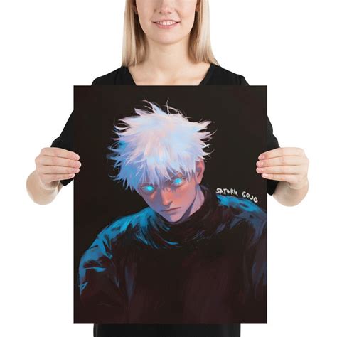 Satoru Gojo Limited Edition Fanart Poster Portrait Art The Six Eyes