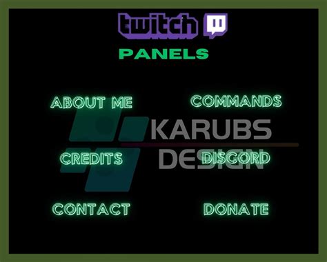 X Twitch Panels Pack Green Neon Panels Cute Panels Aesthetic Neon Glow For Streamers