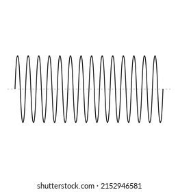 Sine Wave Sinusoidal Waveform Vector Illustration Stock Vector Royalty