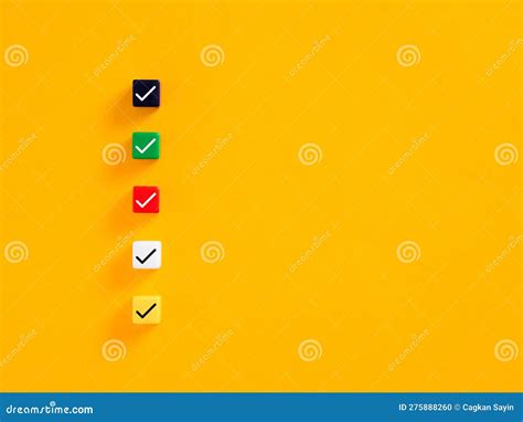 Checklist Questionnaire To Do List Or Business Planning Concept Check Mark Or Tick Symbols On