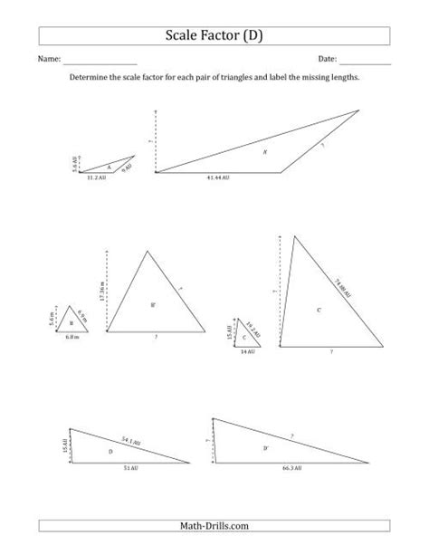 Determine The Scale Factor Between Two Triangles And Determine The