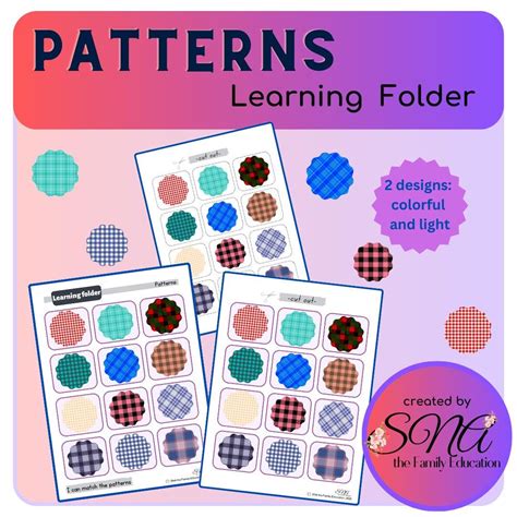 Patterns File Folder Game Learning Folder Busy Quiet Book Busy Binder Matching Sorting