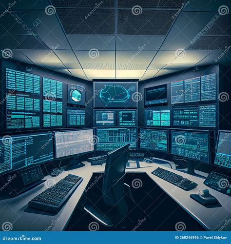 Multiple Computer Screens Monitoring System With Multiple Displays On
