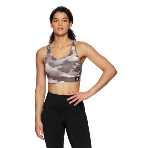 Reebok Womens Medium Impact Getaway Bra With Pocket And Removeable