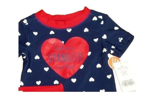 12m Girls Swimsuit Rash Guard Star Spangled Mercari