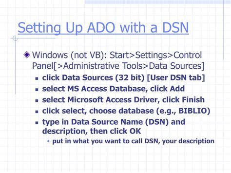 Ppt Cis 338 Using Ado Activex Data Objects Powerpoint Presentation