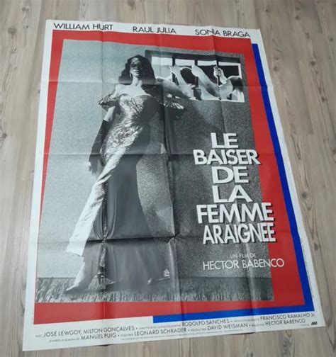 Ancienne Affiche CinÉma Le Baiser De La Femme AraignÉe 158cm X 112cm