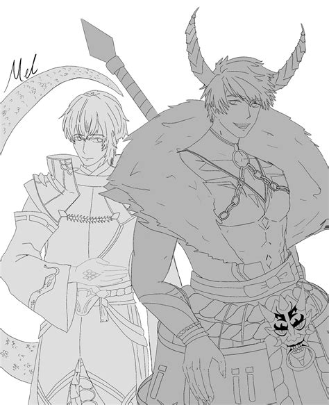 [og] Dia And Barbs Yokai Sketch My Art 3 R Obeyme