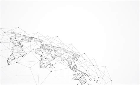 Premium Vector Global Network Connection World Map Point And Line Composition Concept Of