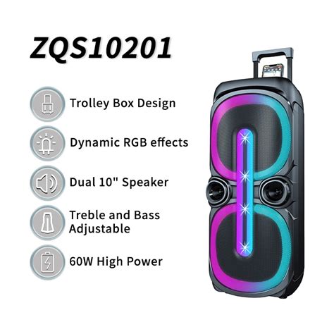 Outdoor Subwoofer Woofer Trolley Portable Tws Wireless Professional Music Audio System Sound