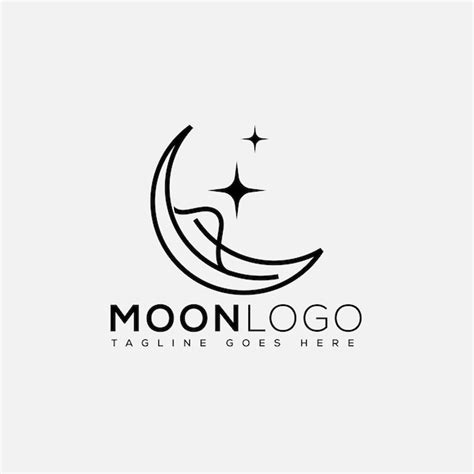 Premium Vector Moon Logo Design Template Vector Graphic Branding Element