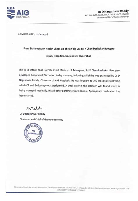 Cm Kcr Hospitalised With Severe Stomach Ache