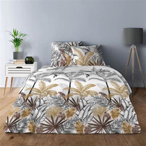 Housse De Couette Palmier 220X240 2 Taies D Oreillers Parure De Lit 220x240 Parure Housse De