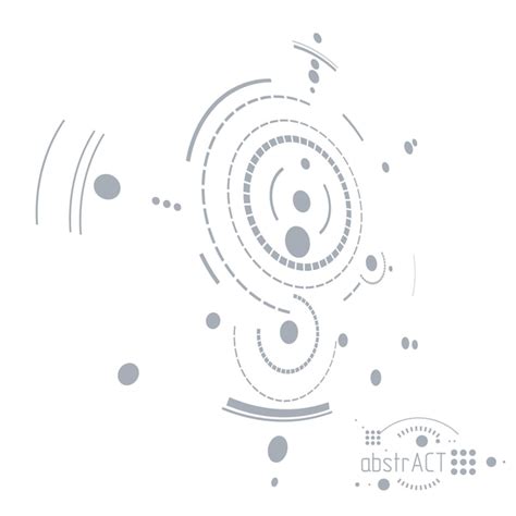 Premium Vector Mechanical Scheme Vector Engineering Drawing With Circles And Geometric Parts