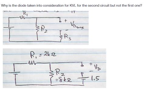 Why Is The Diode Taken Into Consideration For Kvl For