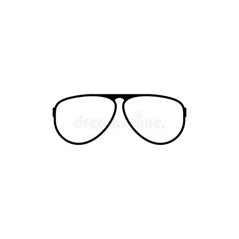 Aviator Glasses With Black Frames Stock Vector Illustration Of Vision Specs 273673358
