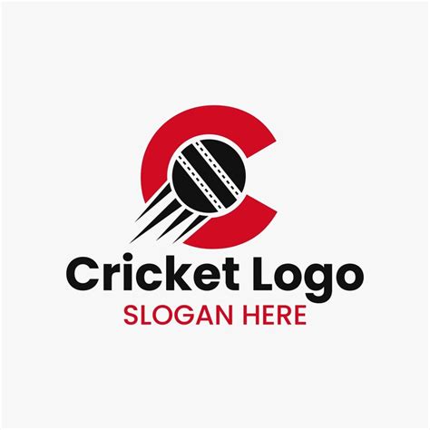 Premium Vector Letter C Cricket Logo Concept With Moving Cricket Ball