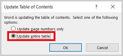Update Table Of Contents Word 2013 Michaelvast