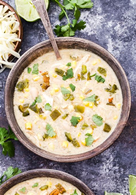 Slow Cooker Creamy Green Chile Chicken Enchilada Soup Recipe Runner