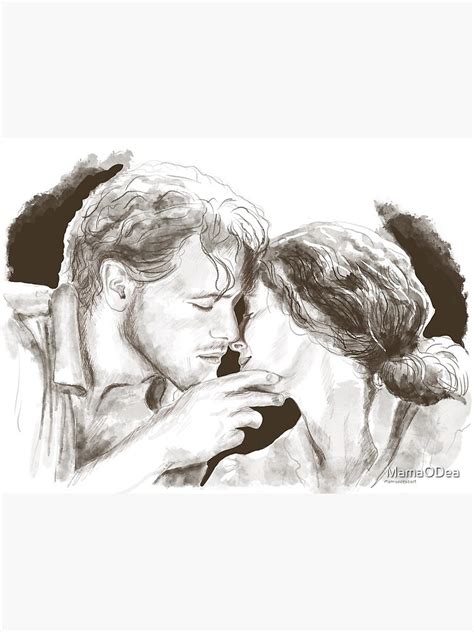 Jamie And Claire The Kiss Outlander Photographic Print For Sale By