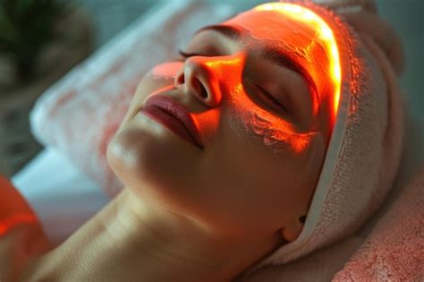 Premium Photo Top View Portrait Of Young Woman Getting Laser Skin