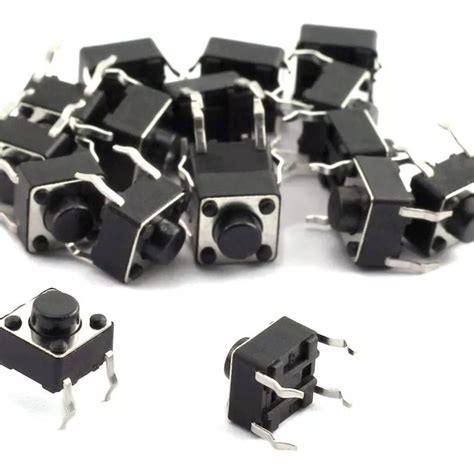 Paquete 20 Piezas Push Boton 6x6x5mm 4 Pines Tresd Print Tech Paquete 20 Piezas Push Boton 6x6x5mm 4 Pines Tresd Print Tech