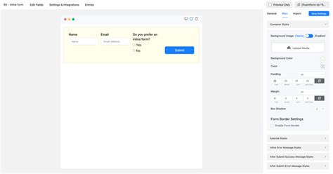 How To Create An Inline Form Using Wordpress Form Plugin Fluent Forms