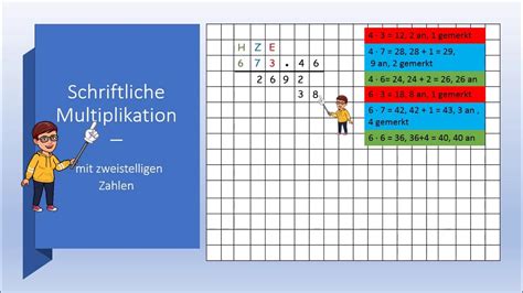 Schriftlich Multiplizieren Mit Zweistelligen Zahlen Youtube
