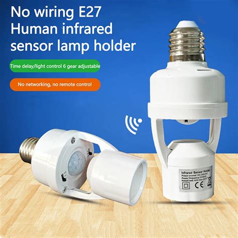 Умный светодиодный держатель лампы с датчиком движения E27 E26 AC 85 ...