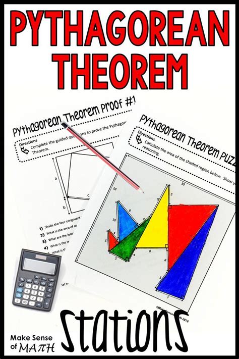 Pythagorean Theorem Stations Activity Pythagorean Theorem Maths