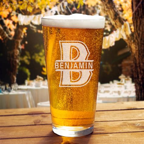 Personalized Beer Glasses Personalized T For Him Pint Glass