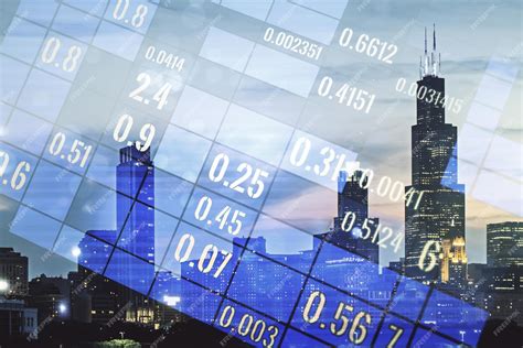 Premium Photo Abstract Virtual Analytics Data Spreadsheet On Chicago Cityscape Background