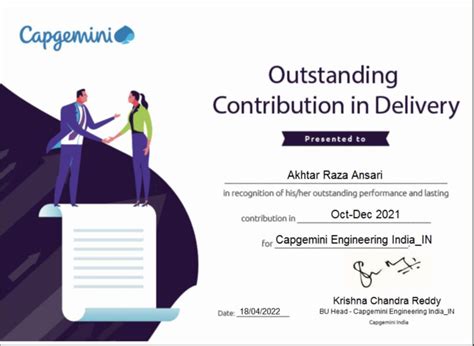 Akhtar Ansari On Linkedin Lifeatcapgemini Awards Thankyou