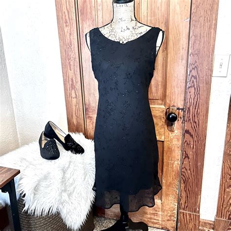 Black Vintage Cocktail Dress Gem