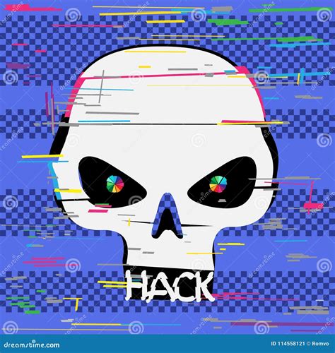 Glitch Hacker Alphabet Vector Illustration 114634618