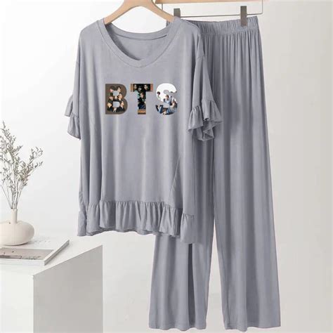 Bts Face Printed Night Suit Frock Flapper Style Trouser Cart Much