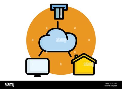 Internet Of Things Colored Outline Icon Icon Related To Technology Data Analytics Elements