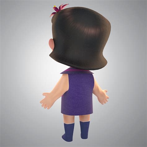 Saly Cartoon Girl 3d Model 119 Max 3ds Fbx Obj Free3d